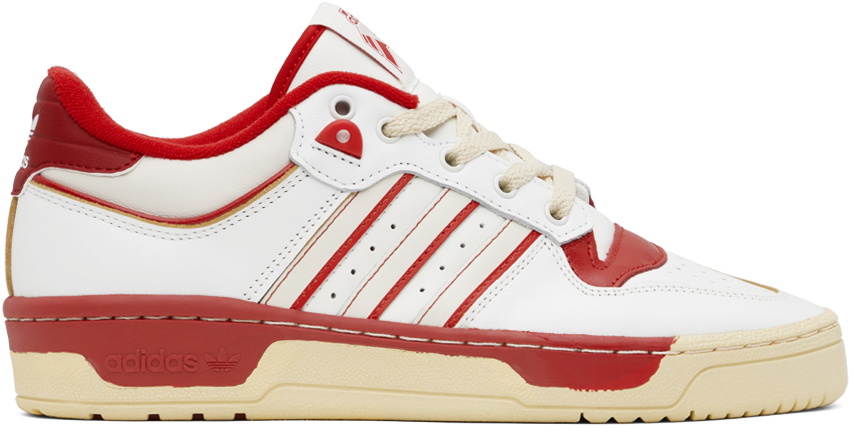 adidas Originals White & Red Rivalry Low 86 Sneakers adidas Originals