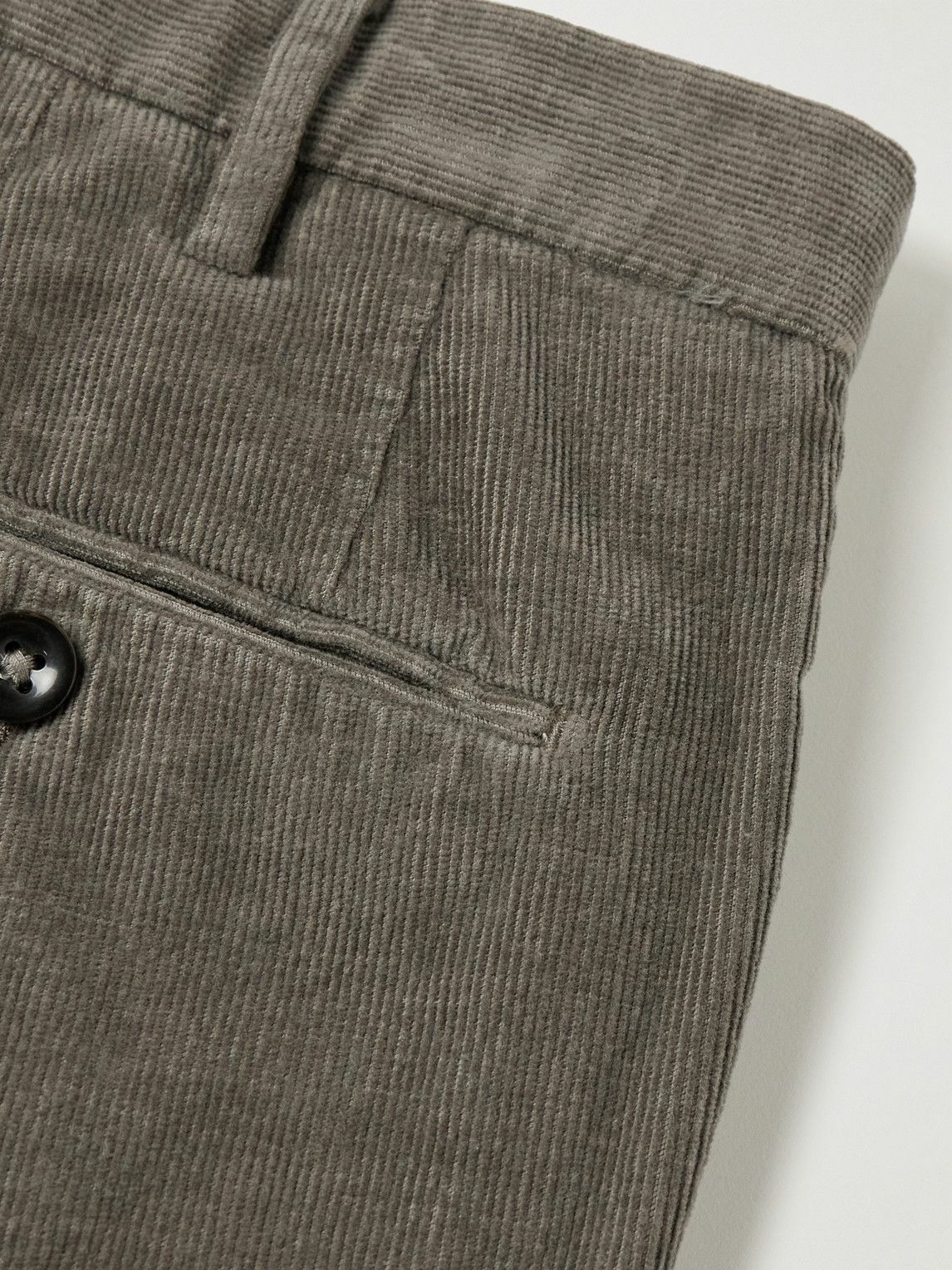 Incotex - Venezia 1951 Stretch-Cotton Corduroy Trousers - Gray Incotex