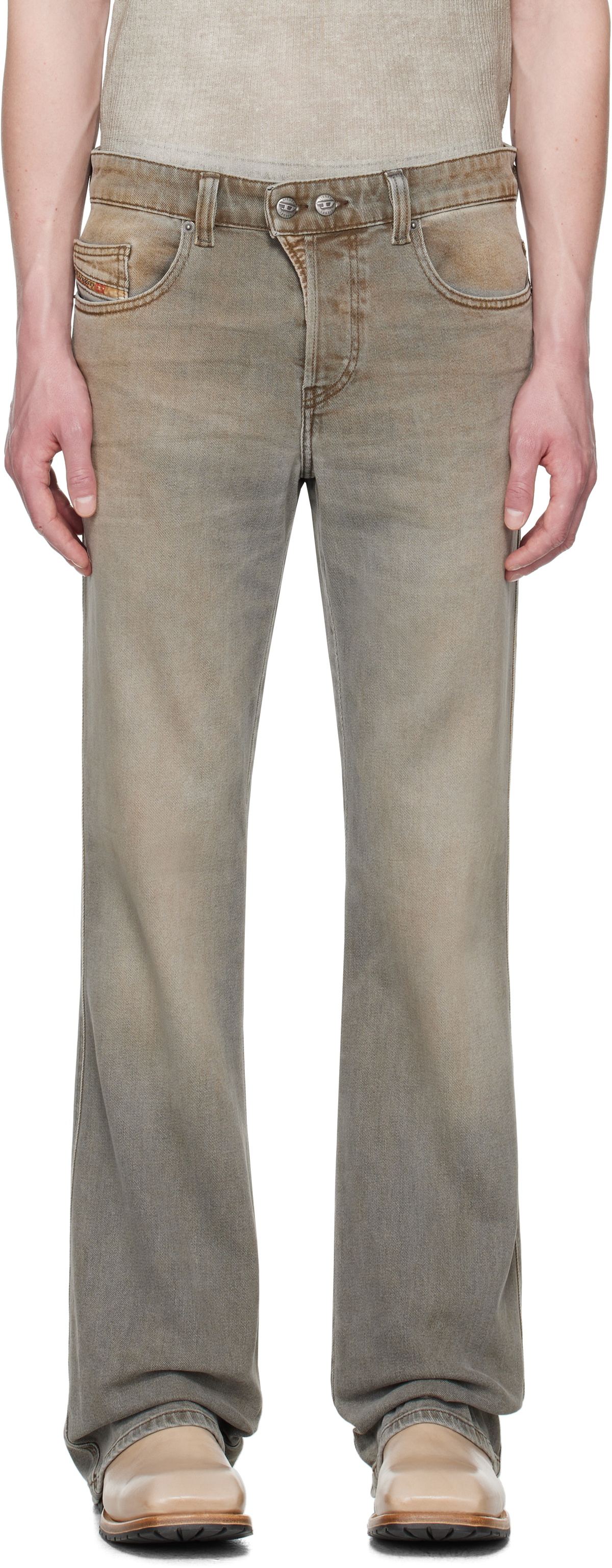 Diesel Gray Bootcut 1998 D-Buck 09l37 Jeans Diesel