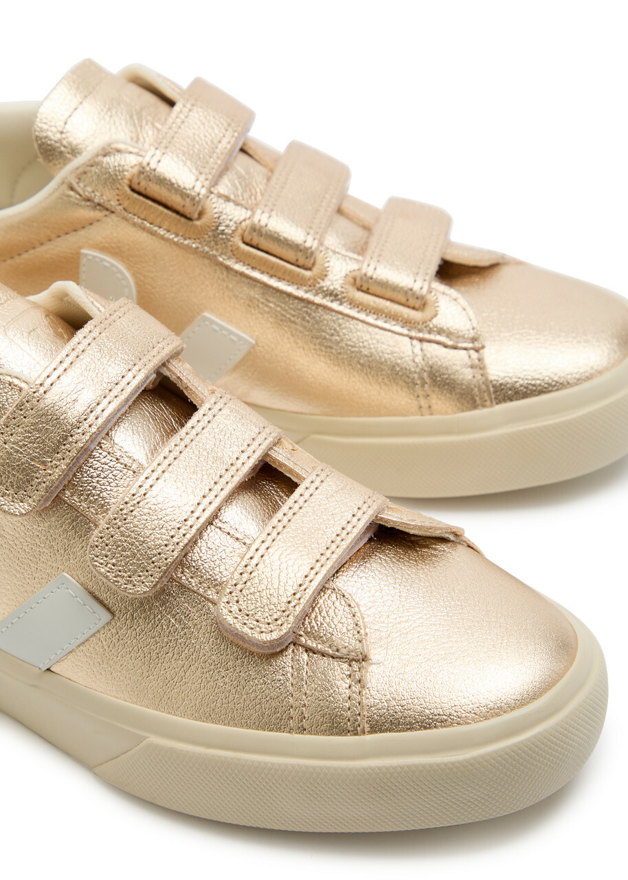 Veja Recife Metallic Leather Sneakers Metallic Silver VEJA