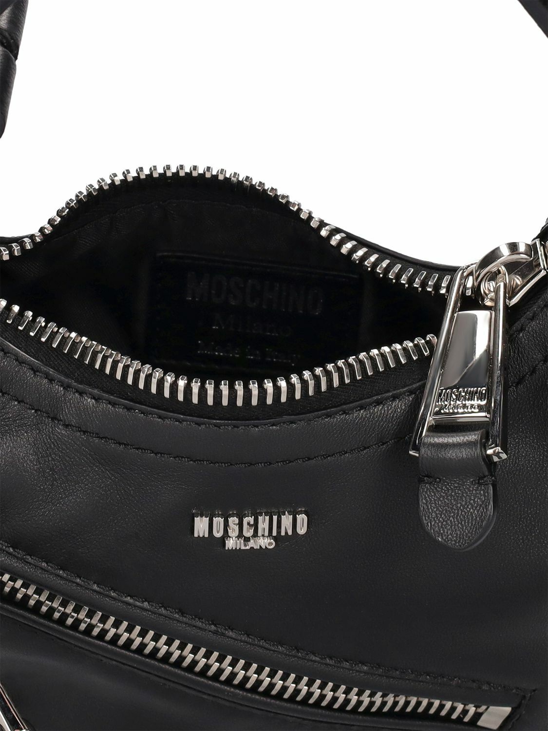 MOSCHINO - Mini Hobo Biker Top Handle Bag Moschino
