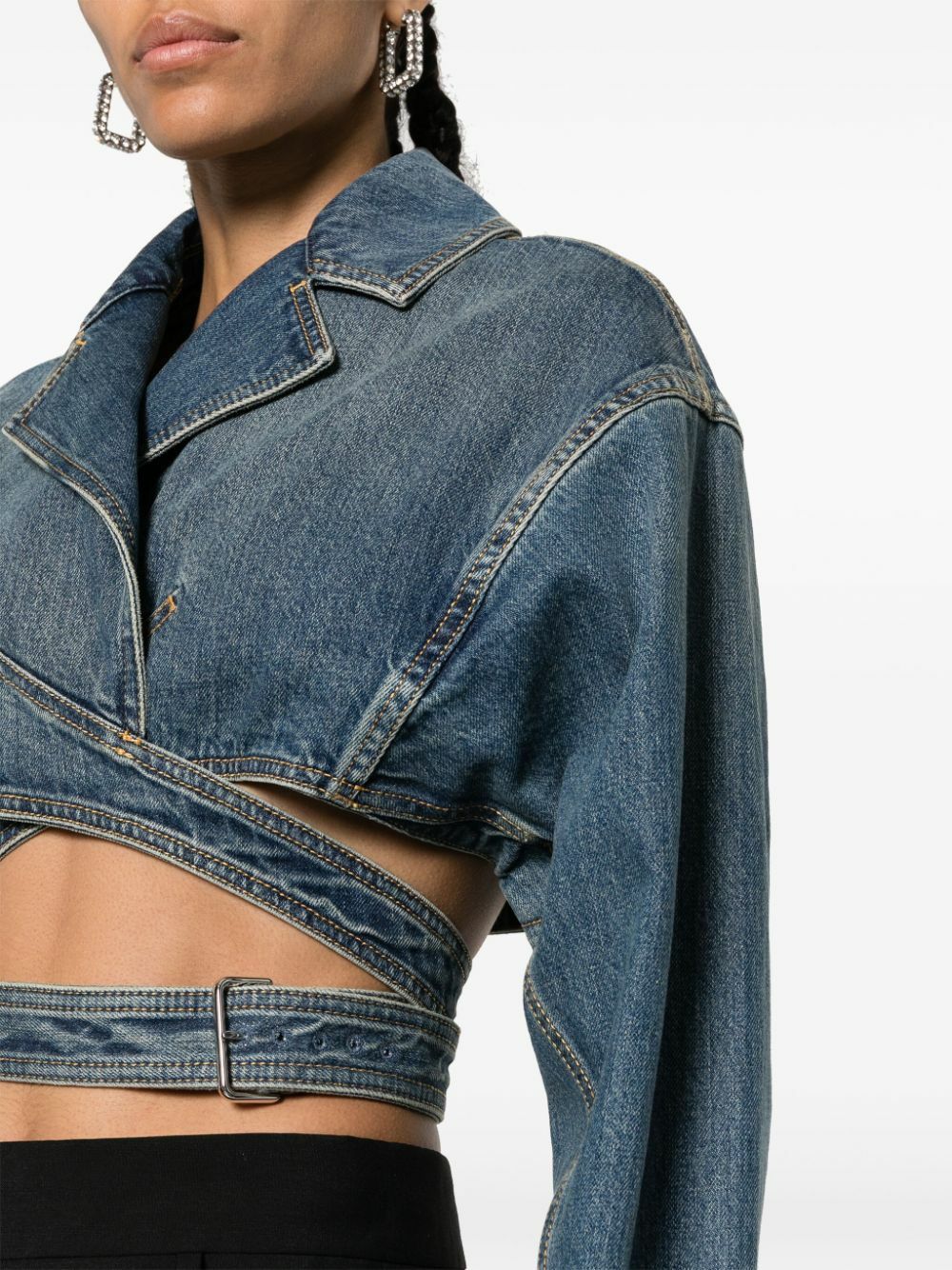 ALAÏA - Denim Crossover Jacket ALAÏA