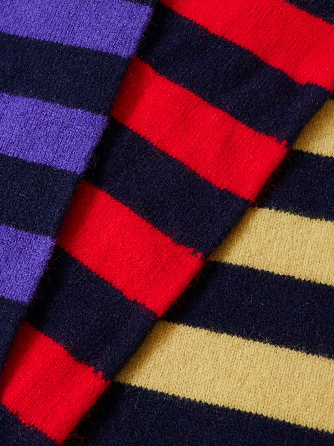 Drake's - Striped Wool Scarf Drake's