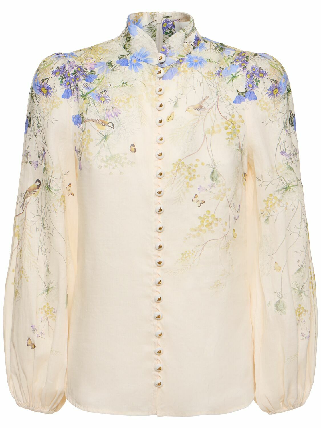 ZIMMERMANN Harmony Buttoned Printed Blouse Zimmermann