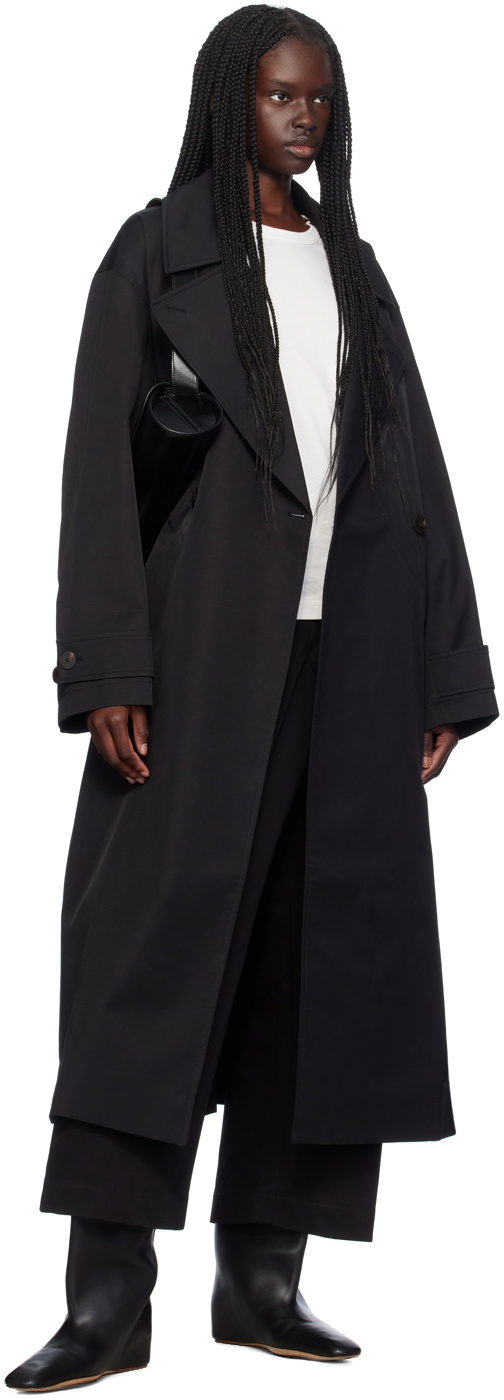 Studio Nicholson Black Mawer Trench Coat Studio Nicholson