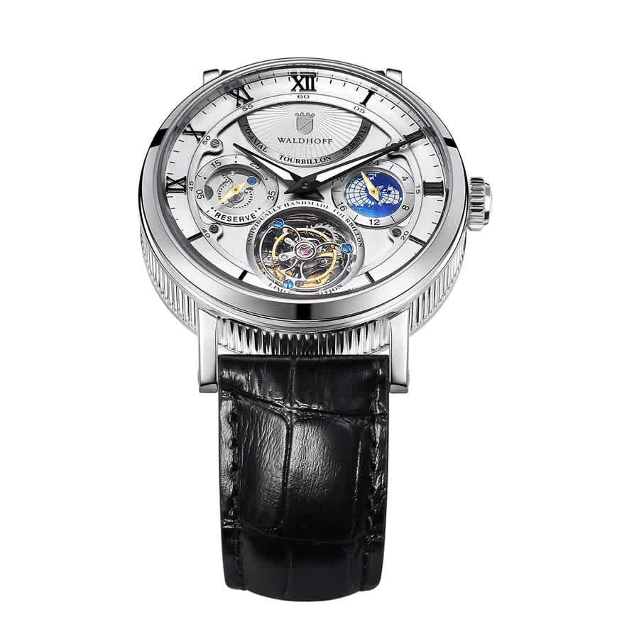 Waldhoff Ultramatic Hand Wind Silver Dial Mens Watch MWF-05-SS-01-WBK ...