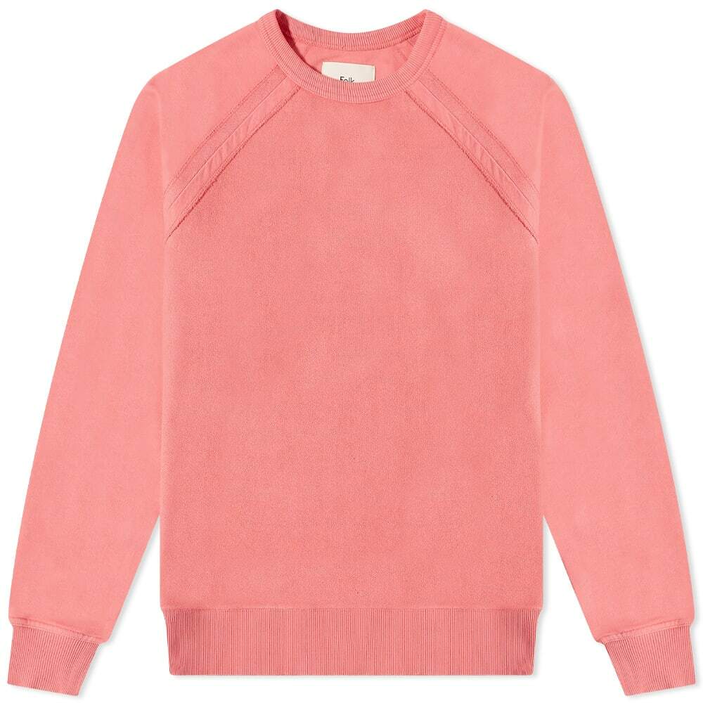 Folk Men's Rework Rivet Sweat in Tropical Pink Folk