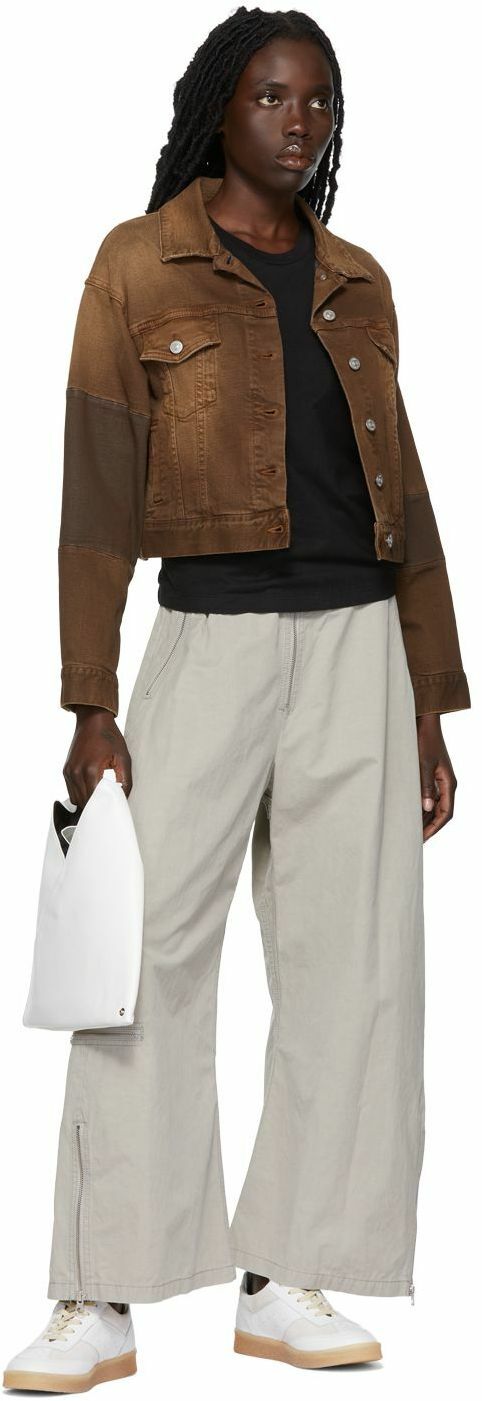 MM6 Maison Margiela Brown Denim Jacket MM6 Maison Margiela