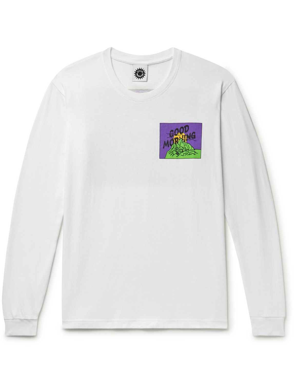 GOOD MORNING TAPES - Printed Organic Cotton-Jersey T-Shirt - White Good ...