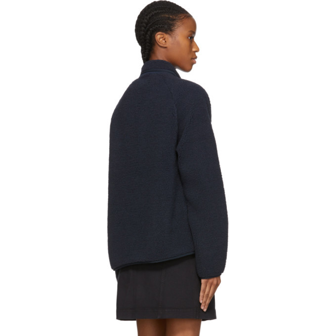 YMC Navy Fleece Beach Jacket YMC
