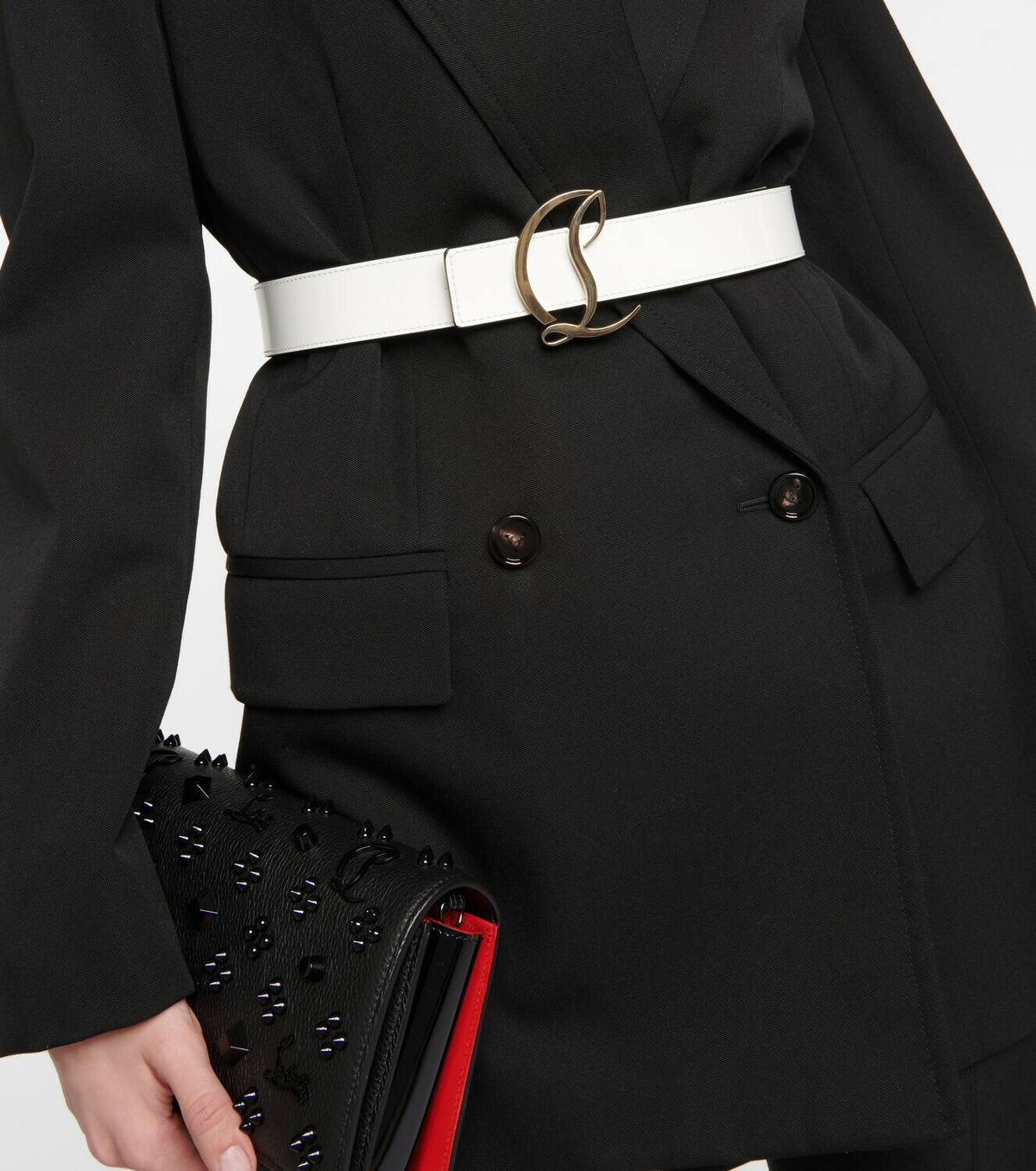 Christian Louboutin CL logo leather belt Christian Louboutin