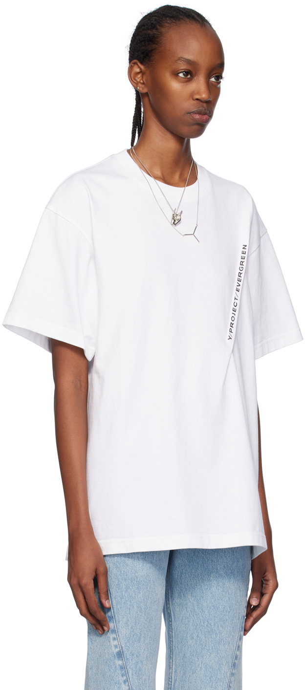 Y/Project White Pinched T-Shirt Y/Project