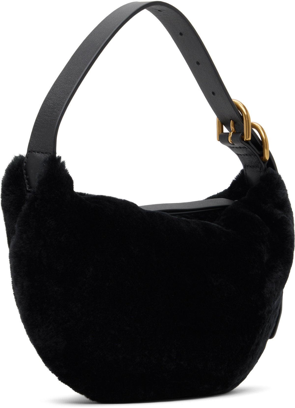 rag & bone Black Mercer Small Shearling Bag Rag and Bone