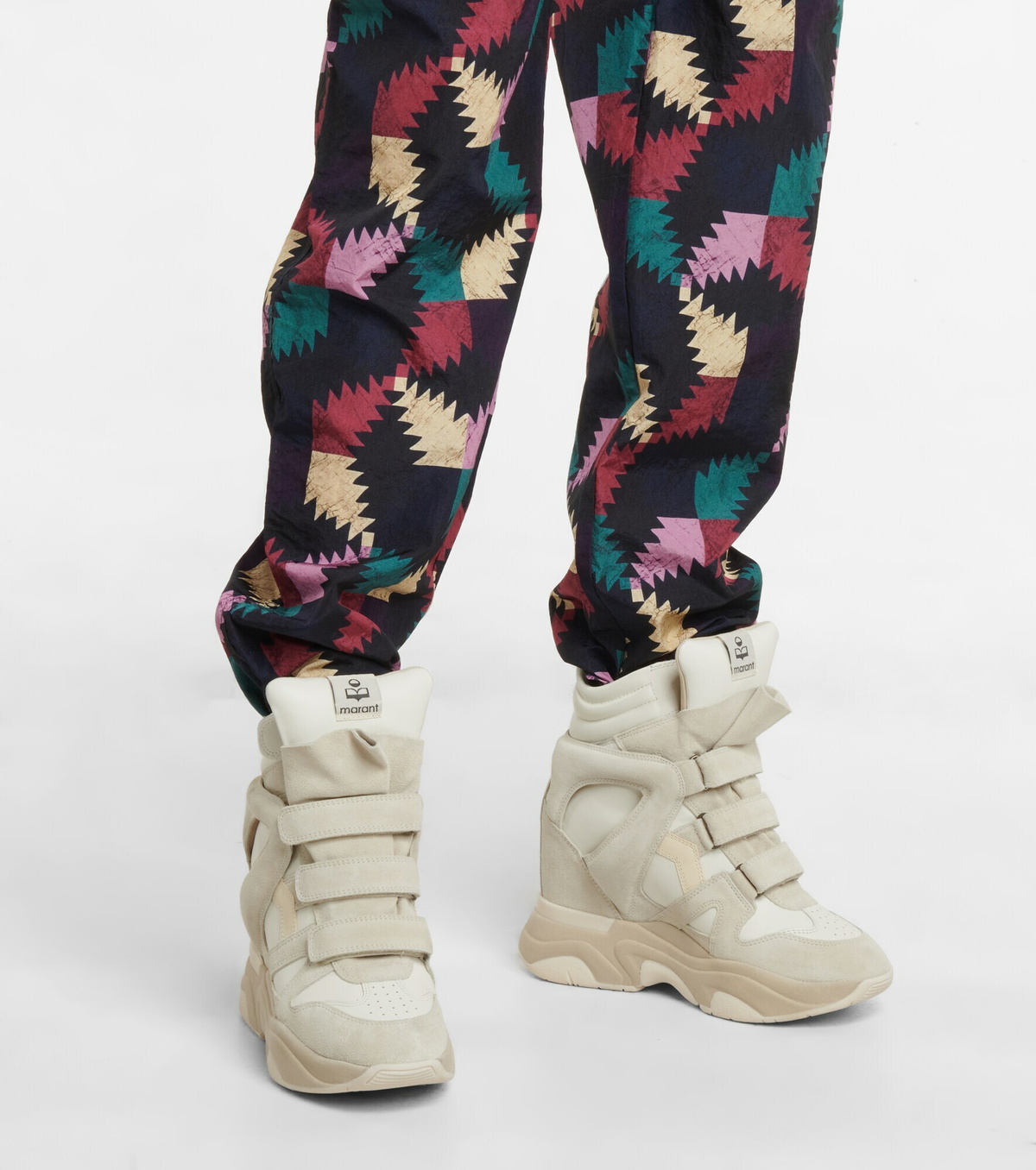 Isabel Marant - Balskee suede and leather wedge sneakers Isabel Marant
