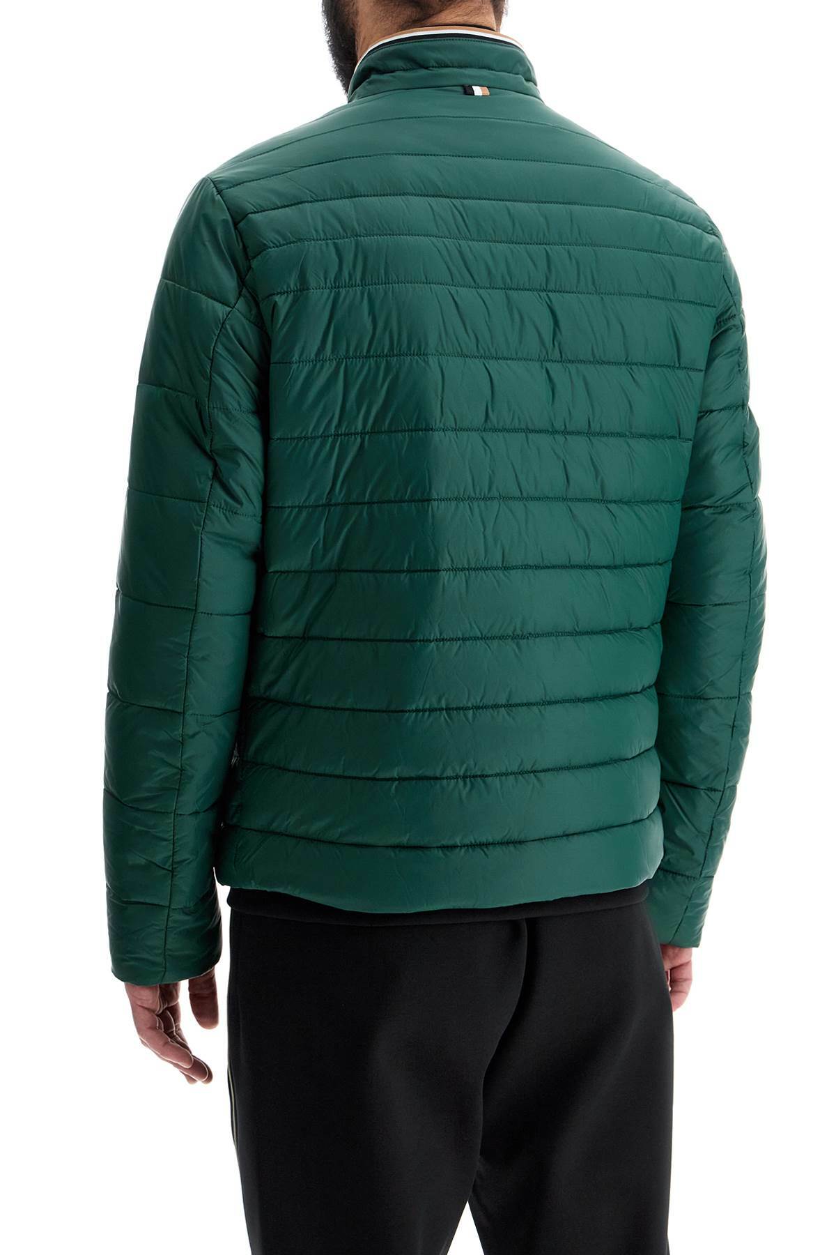 BOSS green down jacket with high collar regular fit and zip Green BOSS