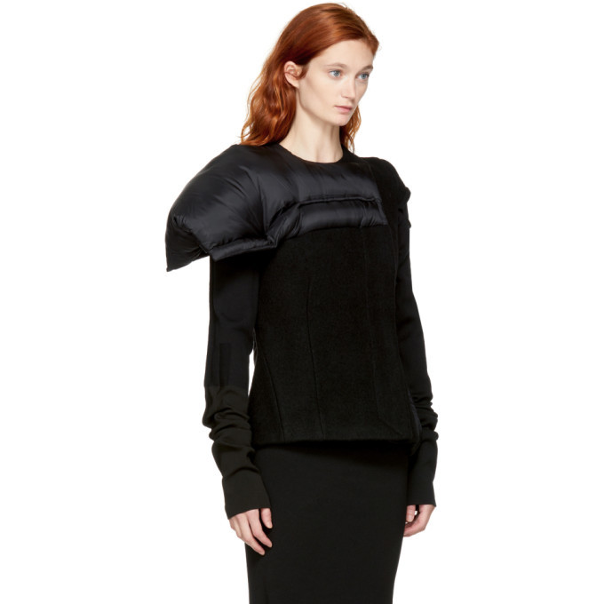 Rick Owens Black Down Winter Swan Coat Rick Owens