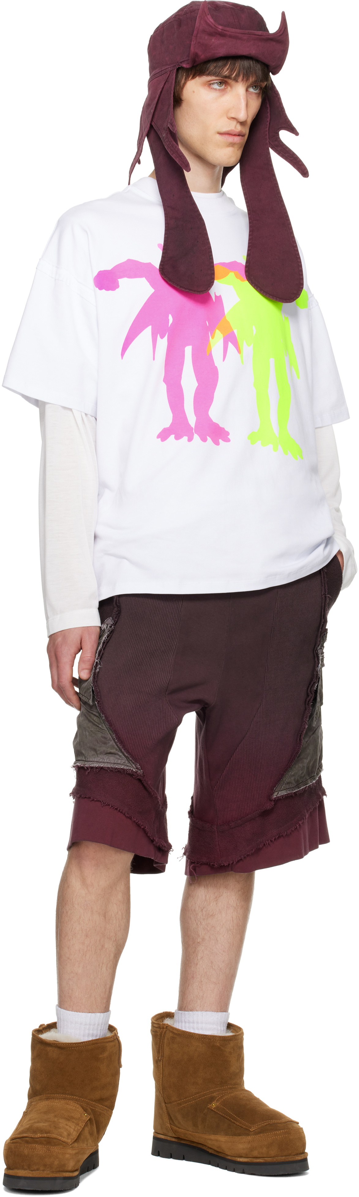 YAKU Burgundy Camo Magma Shorts YAKU