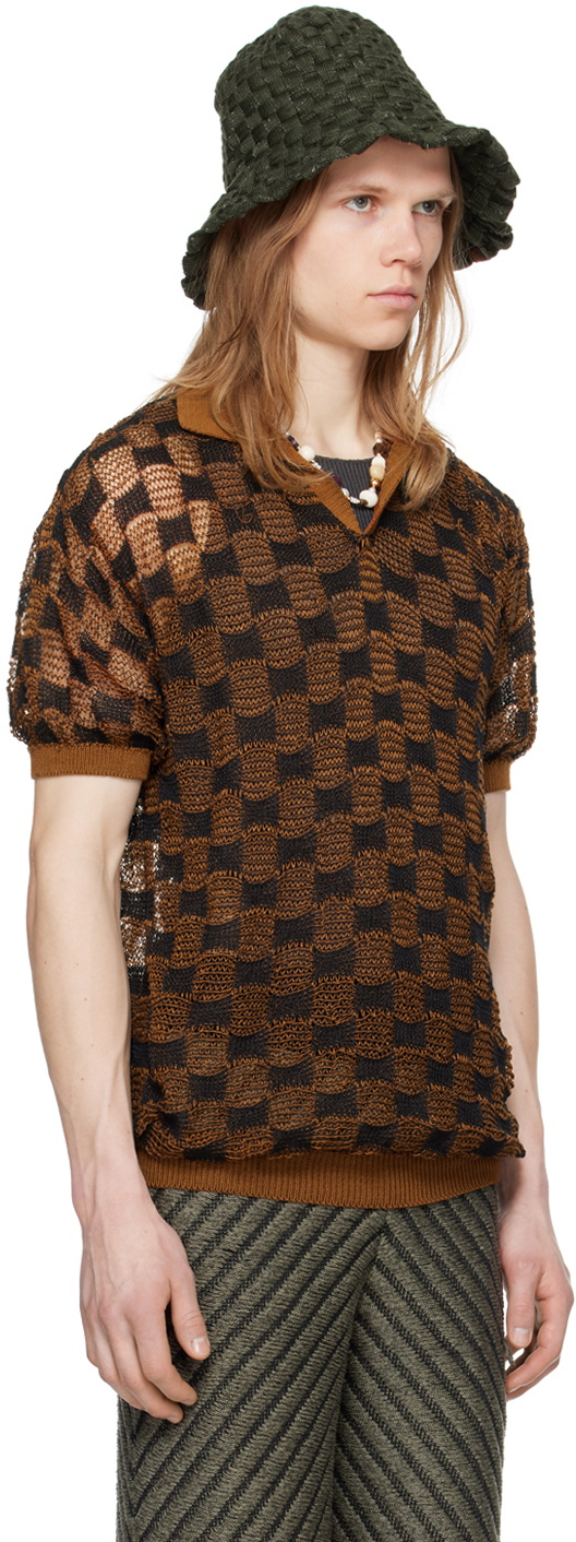 Isa Boulder SSENSE Exclusive Orange & Black Polo Isa Boulder