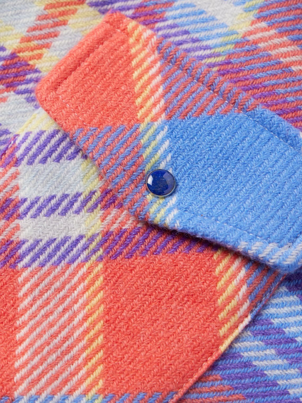 God's True Cashmere - Creator Checked Cashmere Shirt - Red God's True ...