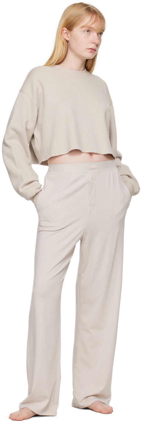 SKIMS Beige Boyfriend Loose Lounge Pants SKIMS