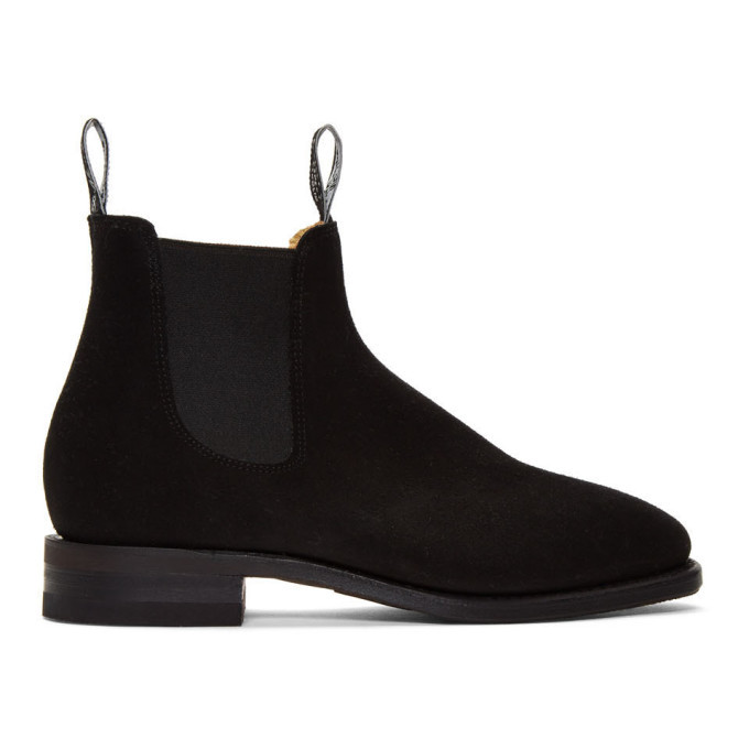 R.M. Williams Black Suede Comfort RM Boots R.M.Williams