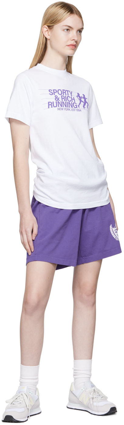 Sporty & Rich Purple Beverly Hills Shorts Sporty & Rich