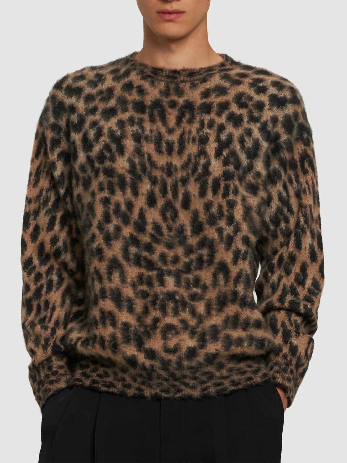 LANEUS Leopard Print Sweater Laneus
