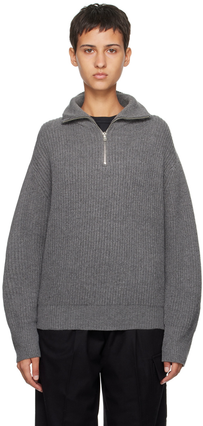 Dunst Gray Half-Zip Sweater Dunst