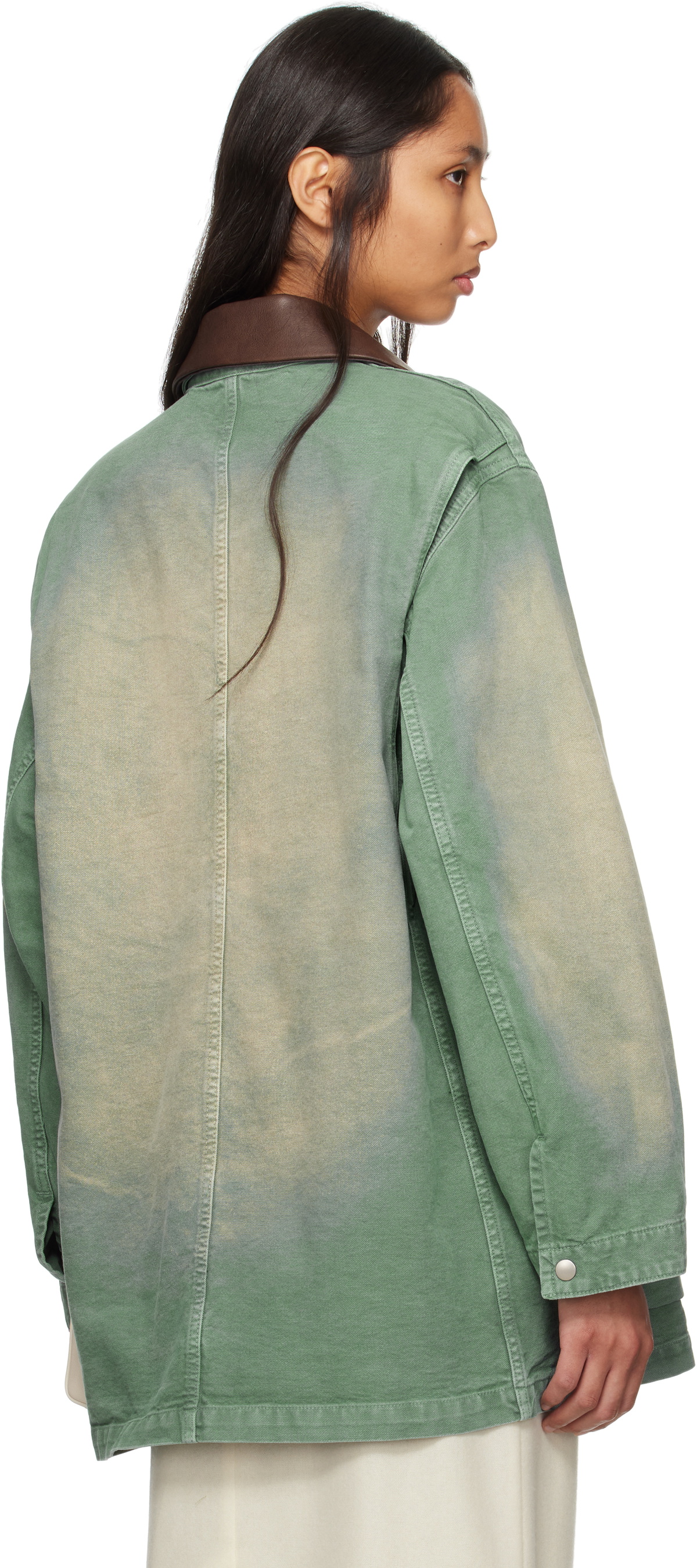AURALEE Green Organic Cotton Duck Jacket Auralee