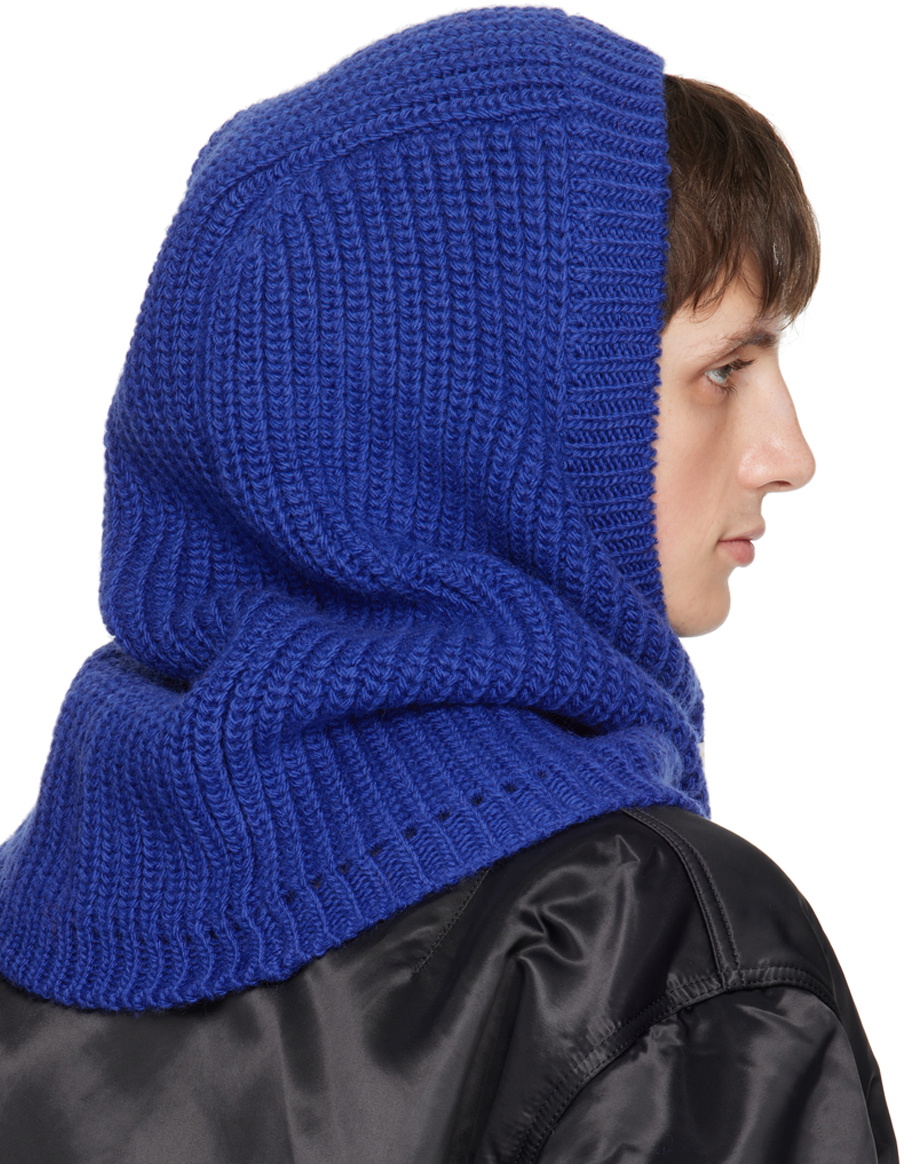 TAKAHIROMIYASHITA TheSoloist. Blue Aran Pattern Balaclava ...