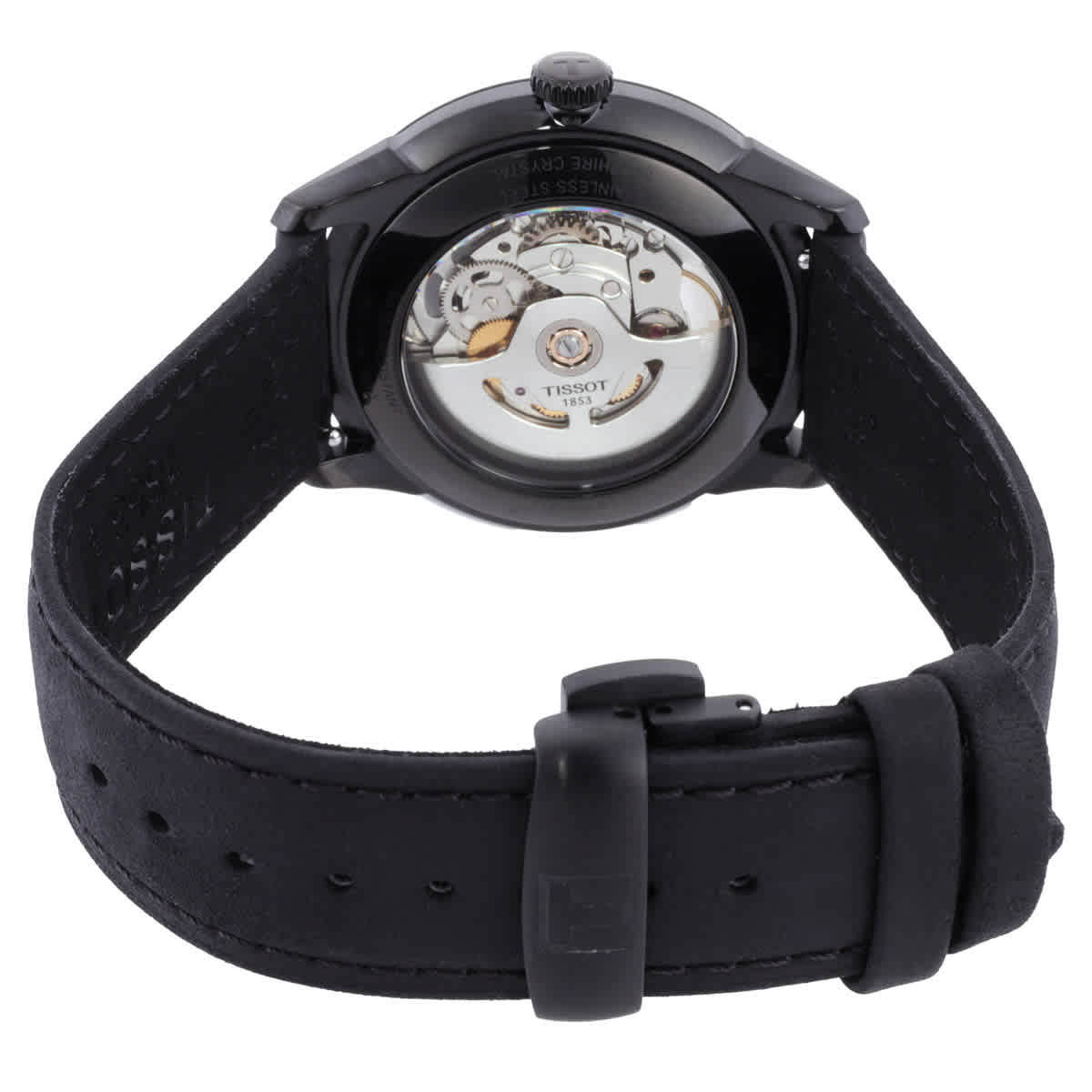 Tissot Chemin Des Tourelles Skeleton Automatic Gunmetal Dial Mens Watch ...