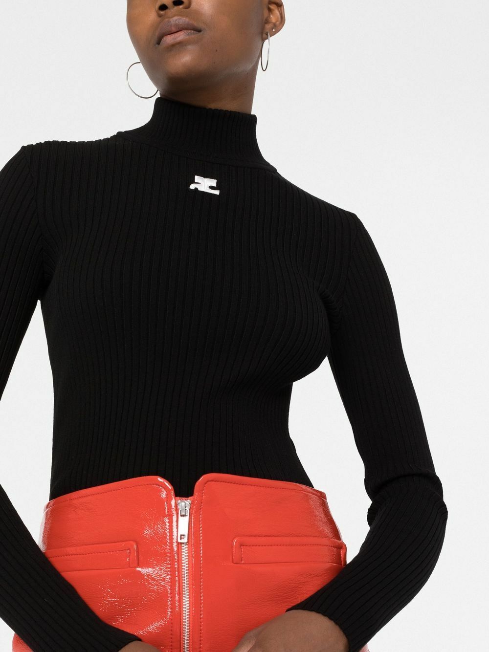 COURRÈGES - Logo Turtle-neck Sweater Courreges