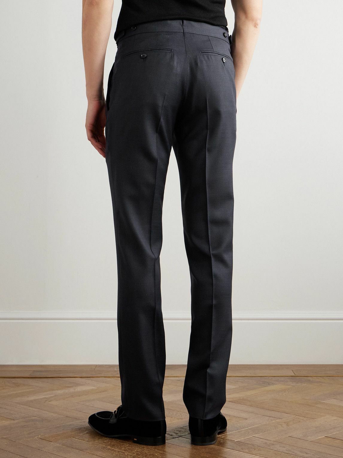 TOM FORD - Dyllan Slim-Fit Super 130s Wool Suit Trousers - Blue TOM FORD