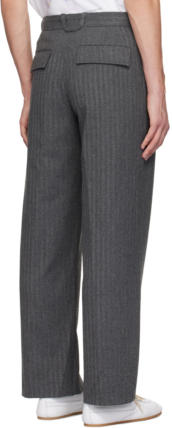 Solid Homme Gray Pleated Trousers Solid Homme
