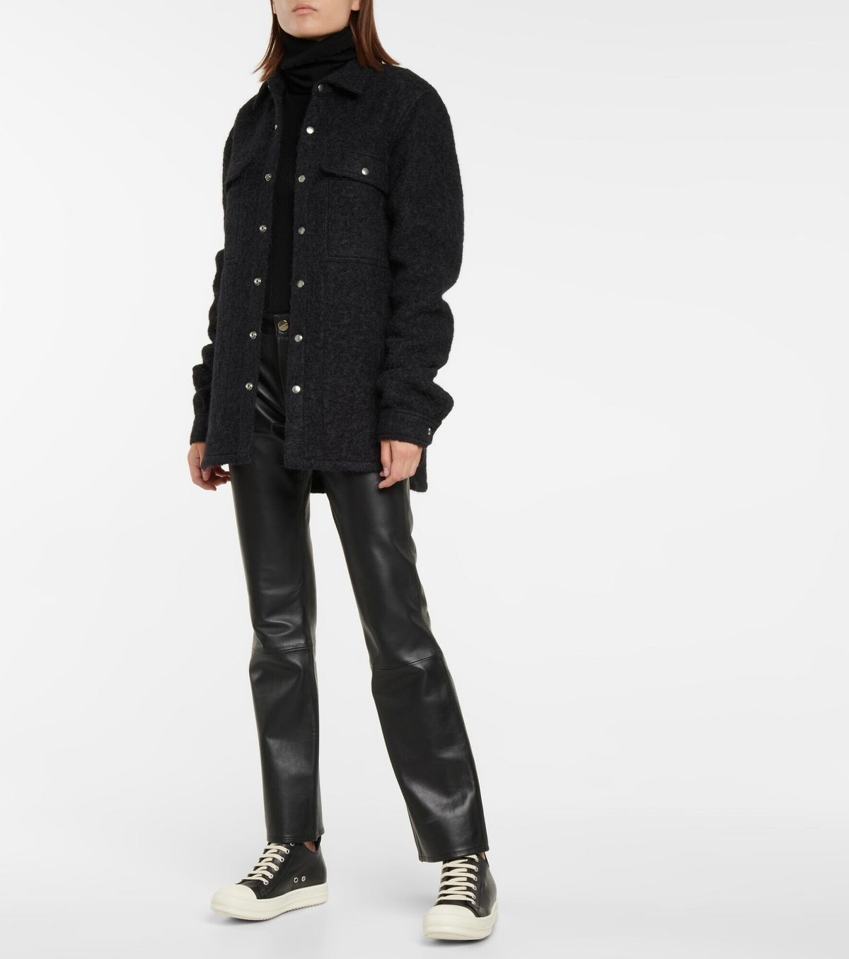 Rick Owens - Phlegethon leather sneakers Rick Owens