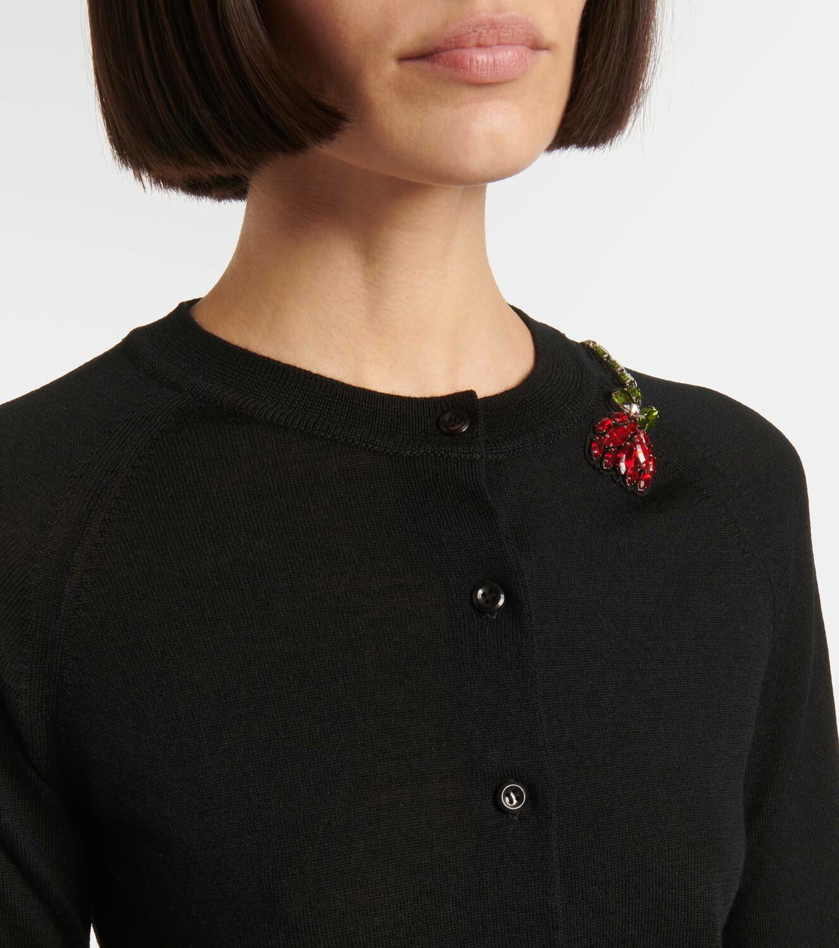 Simone Rocha Embellished wool and silk cardigan Simone Rocha