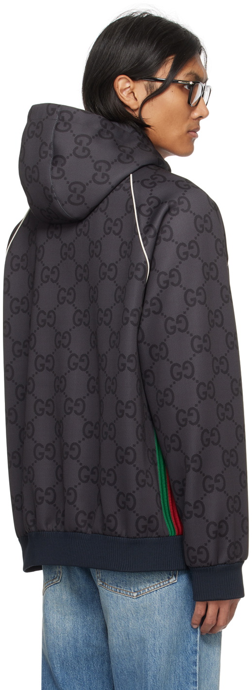 Gucci Gray Jumbo GG Jacket Gucci