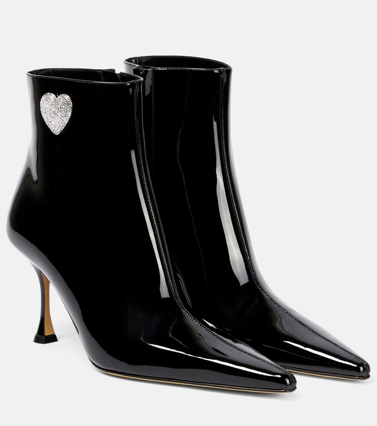 Mach & Mach - Embellished patent leather ankle boots MACH & MACH