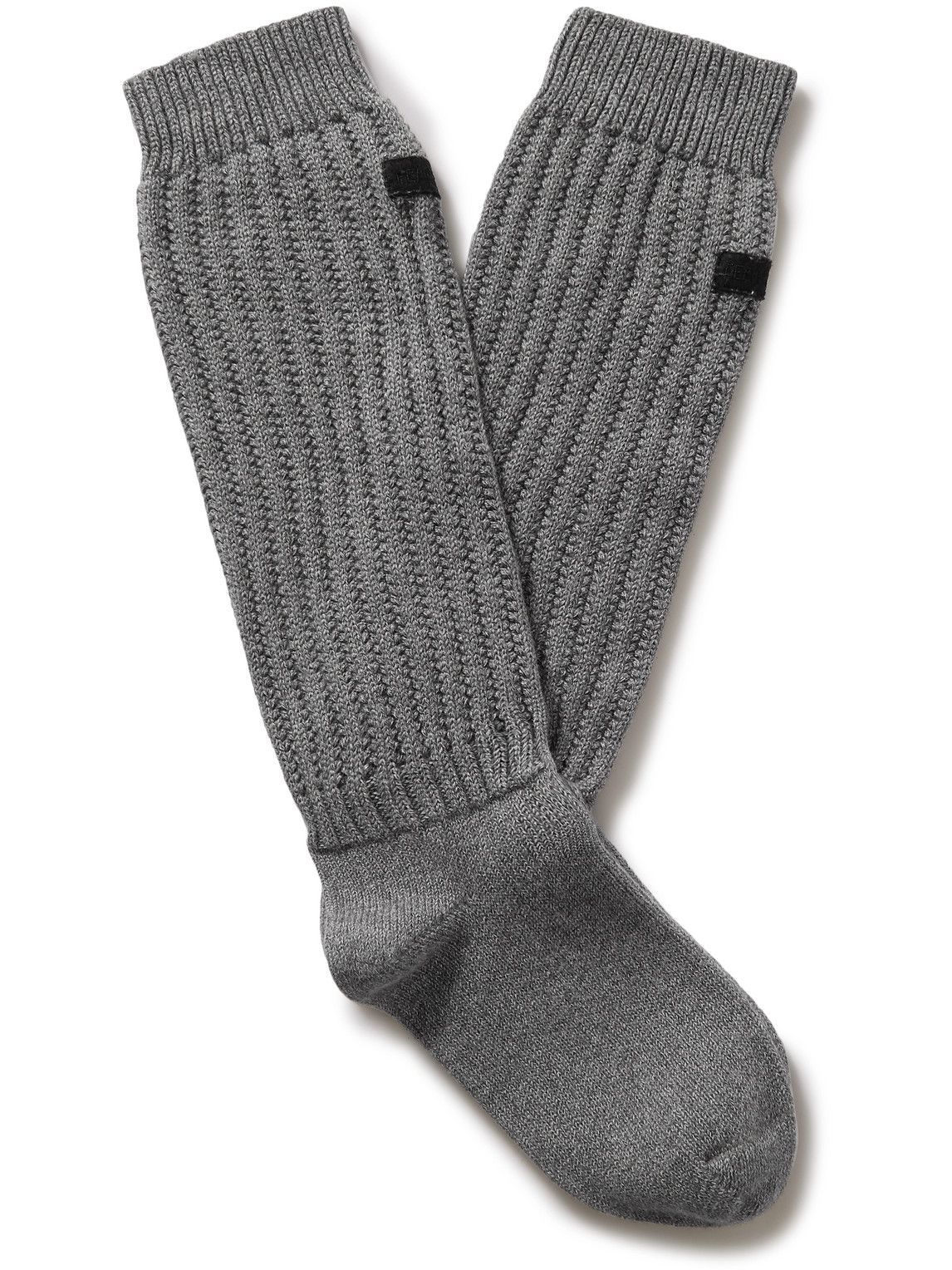 Fear of God - Logo-Appliquéd Ribbed Cotton-Blend Socks Fear Of God