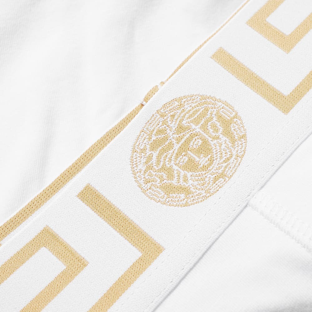 Versace Men's Greek Logo Waistband Boxer Trunk - 2 Pack in White/Gold ...