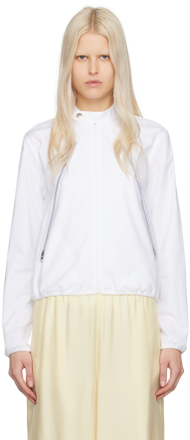MM6 Maison Margiela White Zip Jacket MM6 Maison Margiela