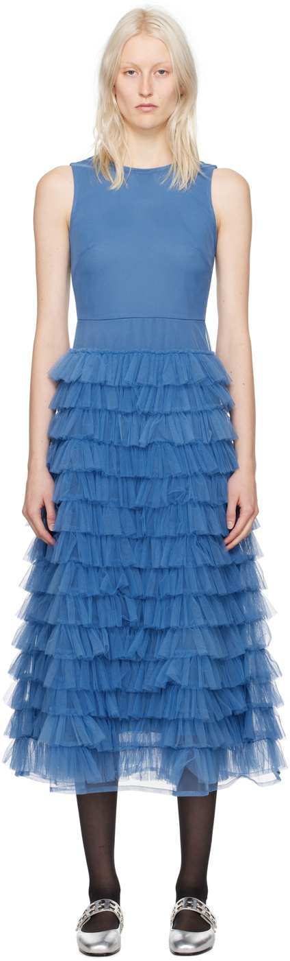 Molly Goddard Blue Teresa Midi Dress Molly Goddard