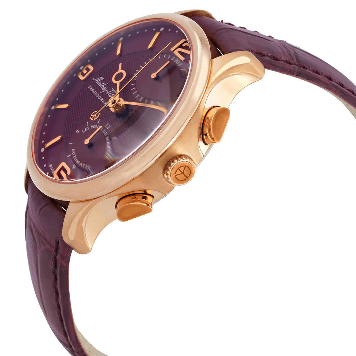 Mathey-Tissot Edmond Chrono Automatic Chronograph Purple Dial Mens ...
