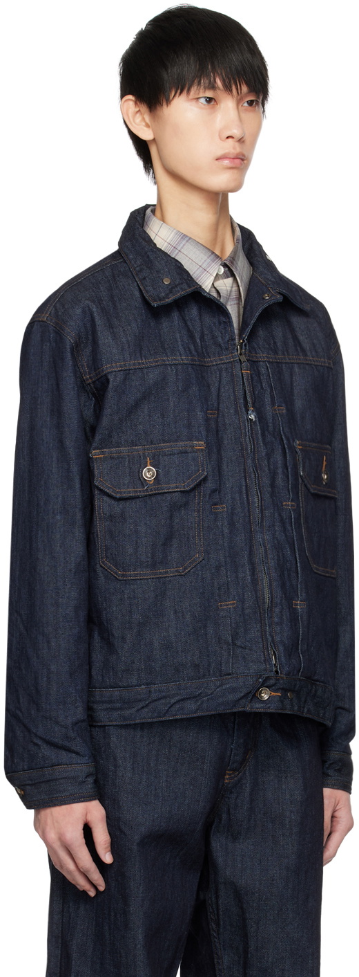 Engineered Garments Indigo Zip Denim Jacket Engineered Garments