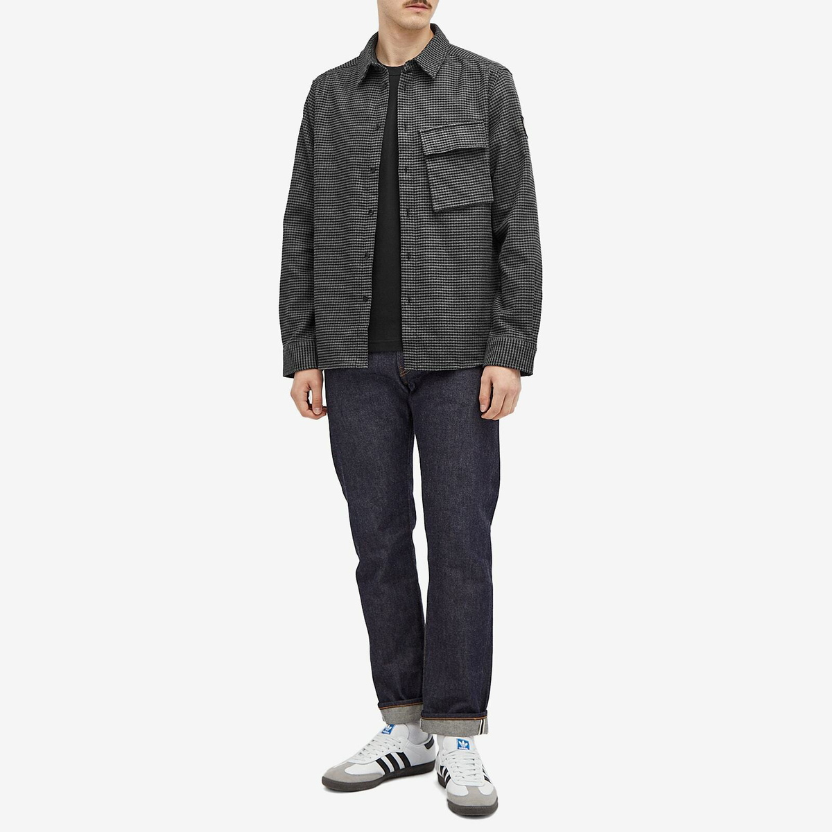 Belstaff Men's Scale Shirt in Grey Melange Belstaff