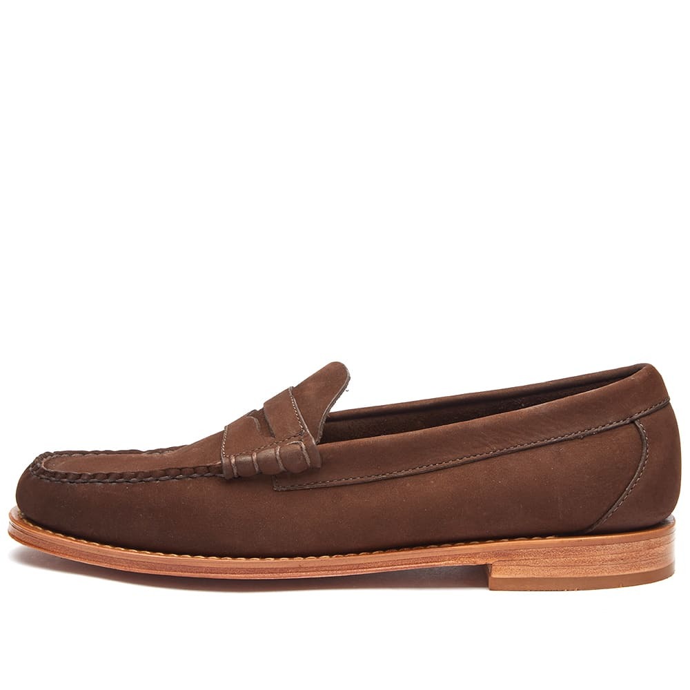 Bass Weejuns Men's Penny Nubuck Loafer in Dark Brown Nubuck Bass Weejuns