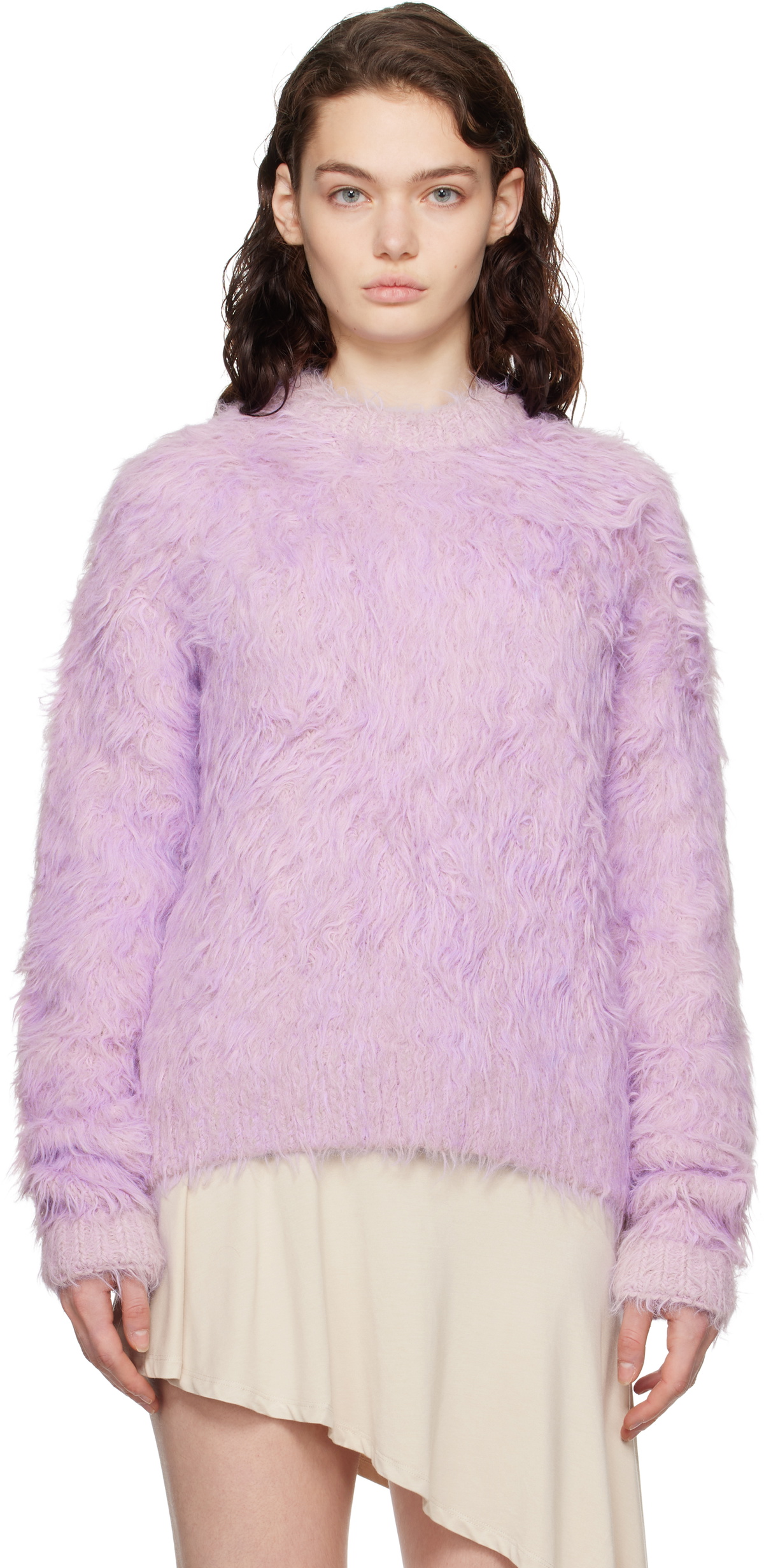 Acne Studios Purple Textured Sweater Acne Studios