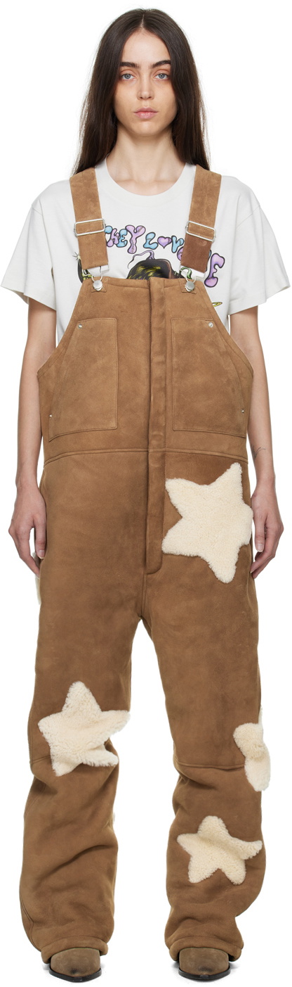 Sky High Farm Workwear Brown Star Shearling Overalls Sky High Farm Workwear