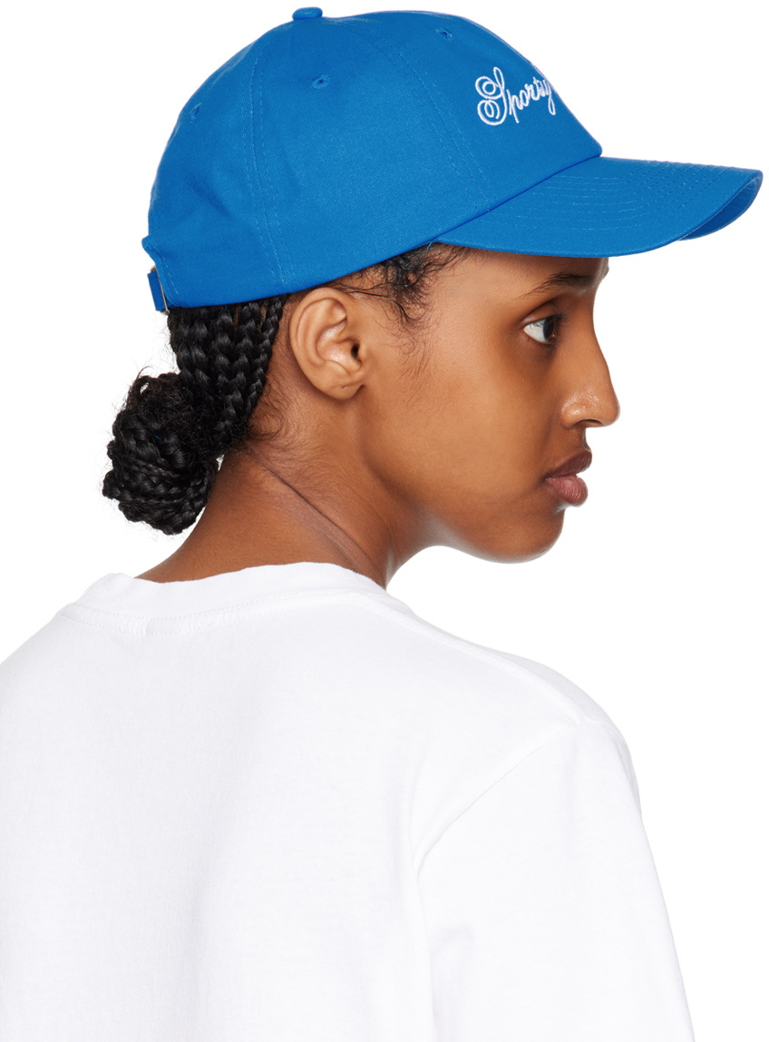 Sporty & Rich Blue Cursive Logo Cap Sporty & Rich