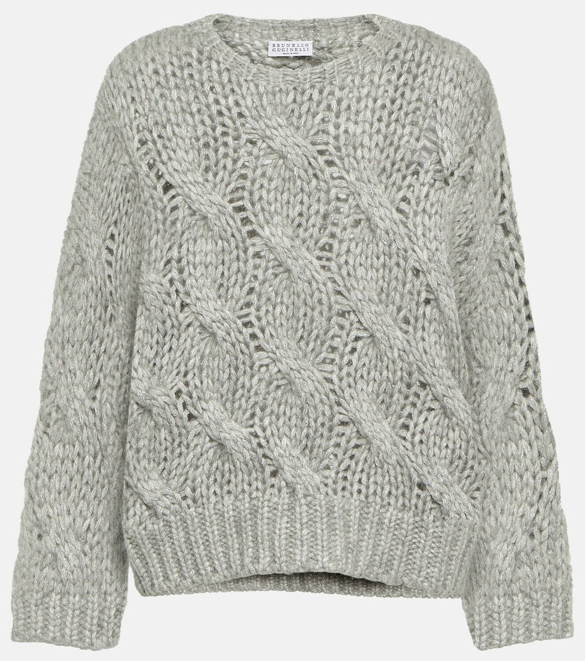 Brunello Cucinelli Cable-knit mohair-blend sweater Brunello Cucinelli